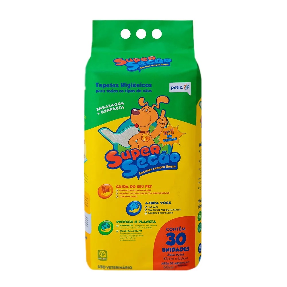 Tapete Higiênico Super Secão 30 Unidades Tapete Higiênico Super Secão 30 Unidades